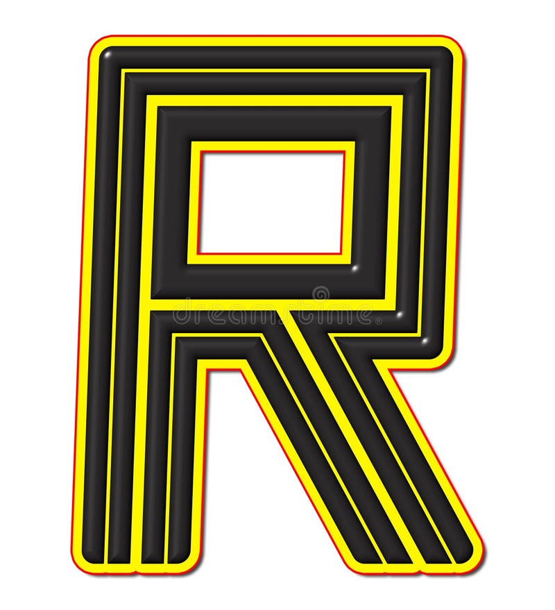 3D Rendered Illustration.Decorative Letter.Custom Art Font. Stock ...