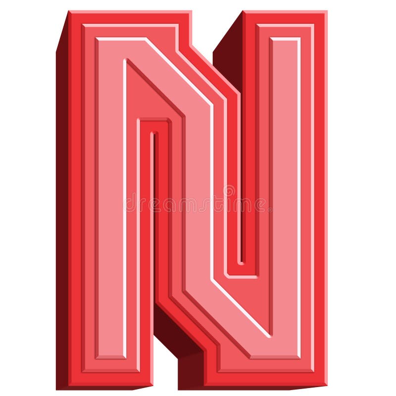 3D Rendered Illustration.Decorative Letter.Custom Font. Stock ...