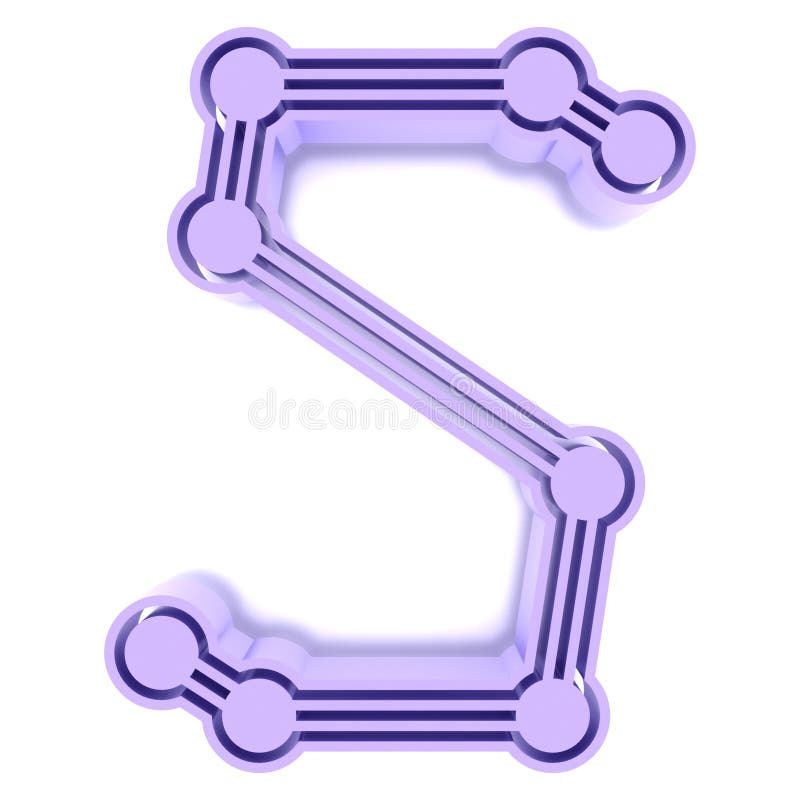 3D Rendered Illustration.Decorative Slanted Letter.Custom Art Font ...