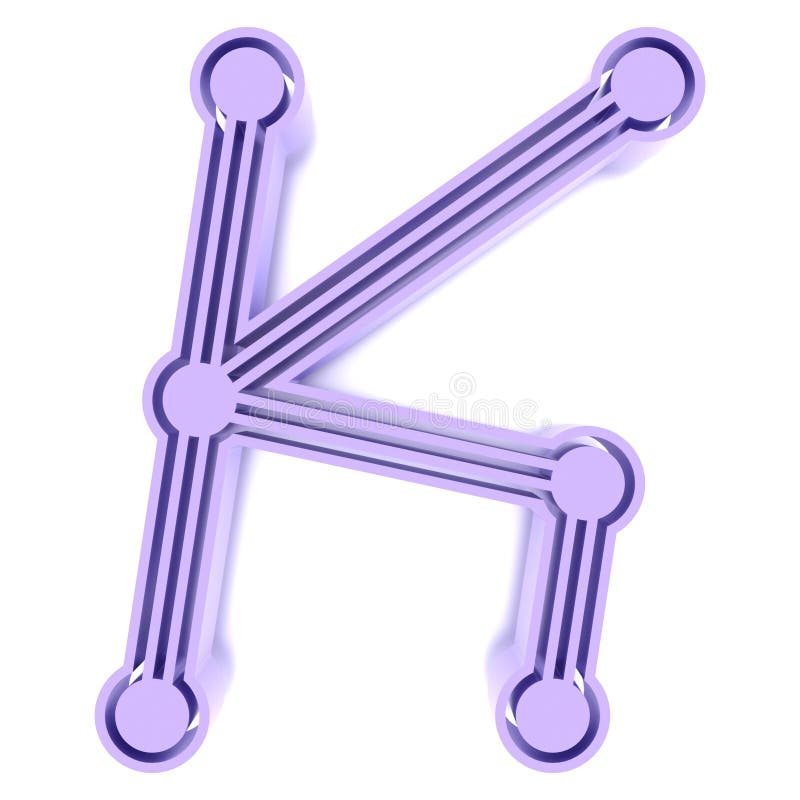 3D Rendered Illustration.Decorative Slanted Letter.Custom Art Font ...