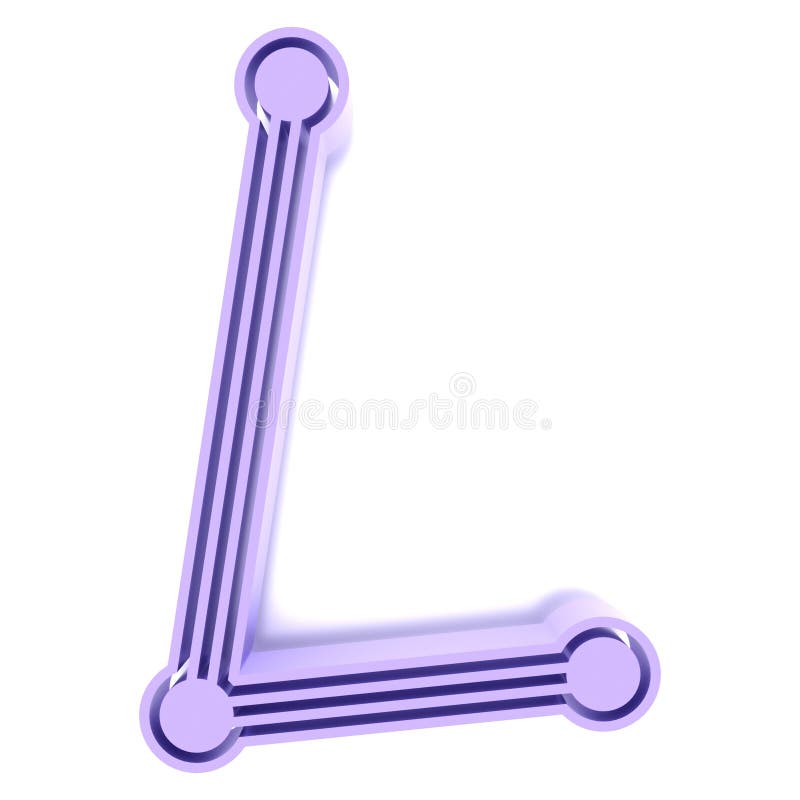 3D Rendered Illustration.Decorative Slanted Letter.Custom Art Font ...