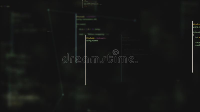 3d Rendered Illustration of Digital Hacker Program Coding Cyber Screen ...