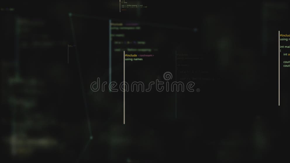 3d Rendered Illustration of Digital Hacker Program Coding Cyber Screen ...