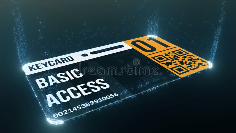 3d Rendered Illustration of Digital Pass Card Stock Illustration ...