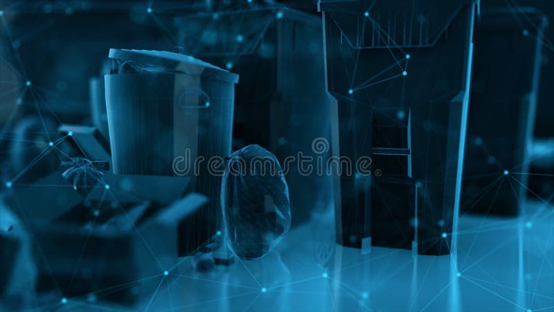 3d Rendered Illustration of the Digital Trash Stock Illustration ...