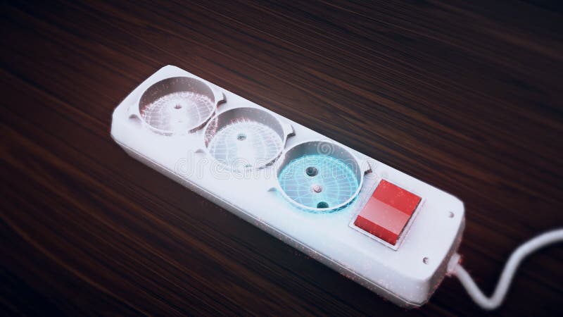 3d Rendered Illustration of Extension Cable Stock Illustration ...