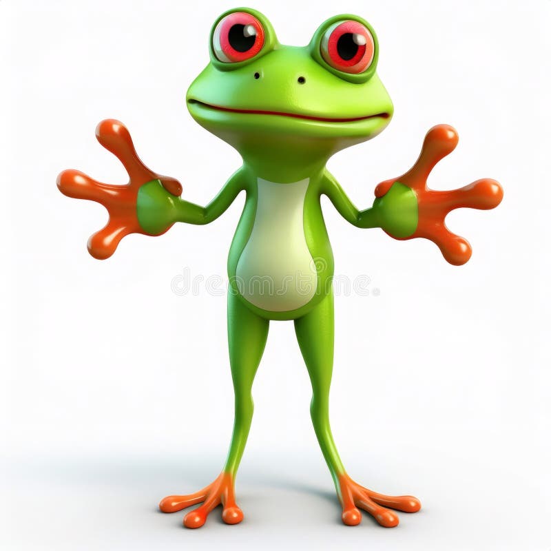 Frog standing cartoon stock vector. Illustration of vector - 292610899