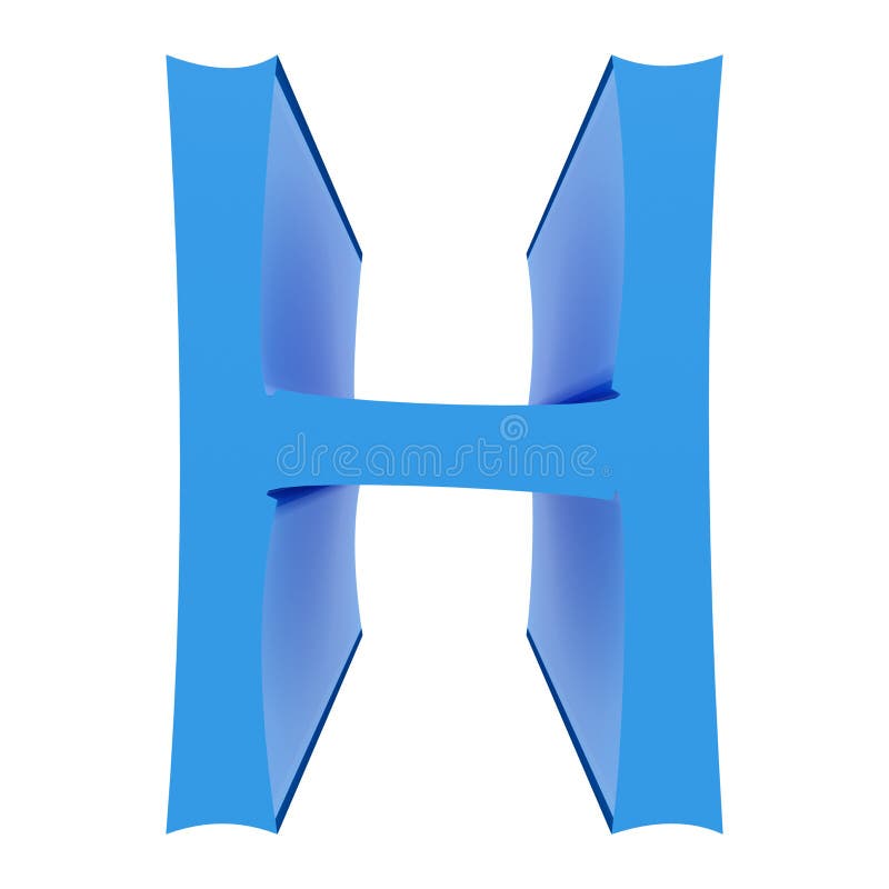 3D Rendered Illustration.Glossy Blue Letter Isolated on White ...