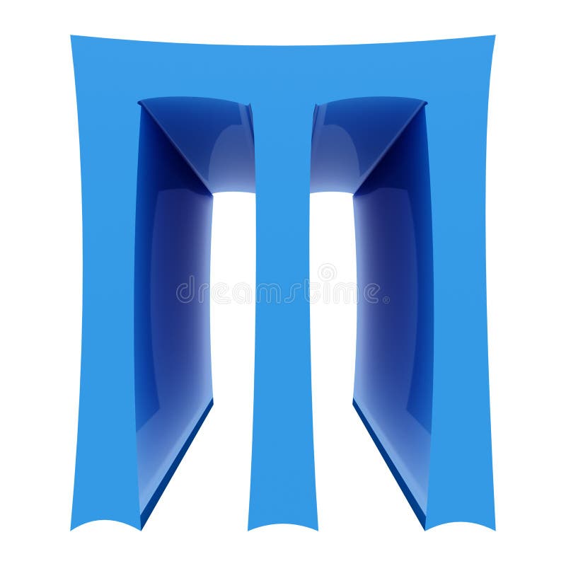 3D Rendered Illustration.Glossy Blue Letter Isolated on White ...