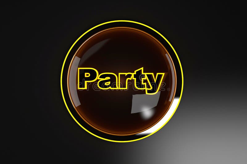 Party Button Illustration stock illustration. Illustration of graphic ...