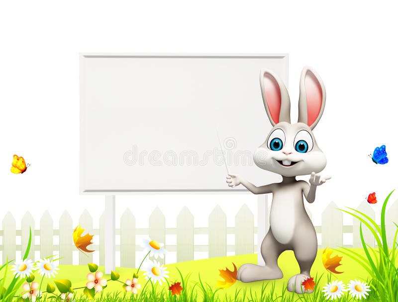 Bunny (Pointing) stock vector. Illustration of cartoon - 65639392