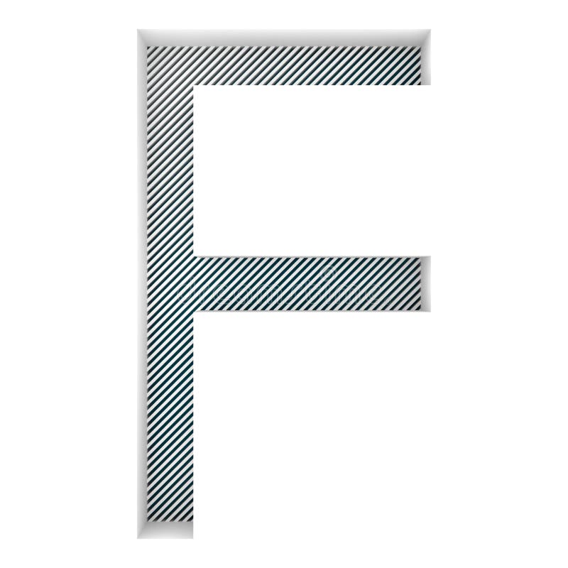 3D Rendered Illustration.Indented Decorative Letter.Custom Art Font ...