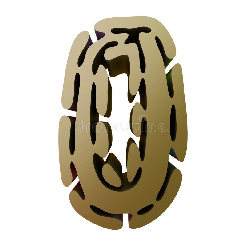 3D Rendered Illustration.Individual Design Letter.Custom Art Font ...