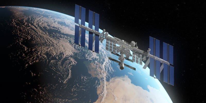 The ISS stock illustration. Illustration of flight, module - 157613335