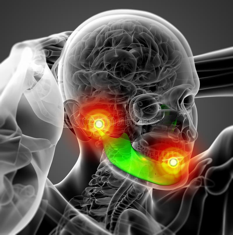 3d Rendered Illustration - Jaw Bone Stock Illustration - Illustration ...