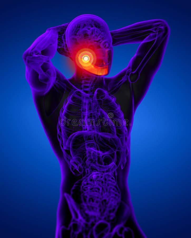 3d Rendered Illustration - Jaw Bone Stock Illustration - Illustration ...