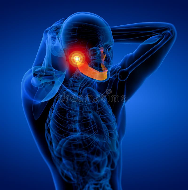 3d Rendered Illustration - Jaw Bone Stock Illustration - Illustration ...