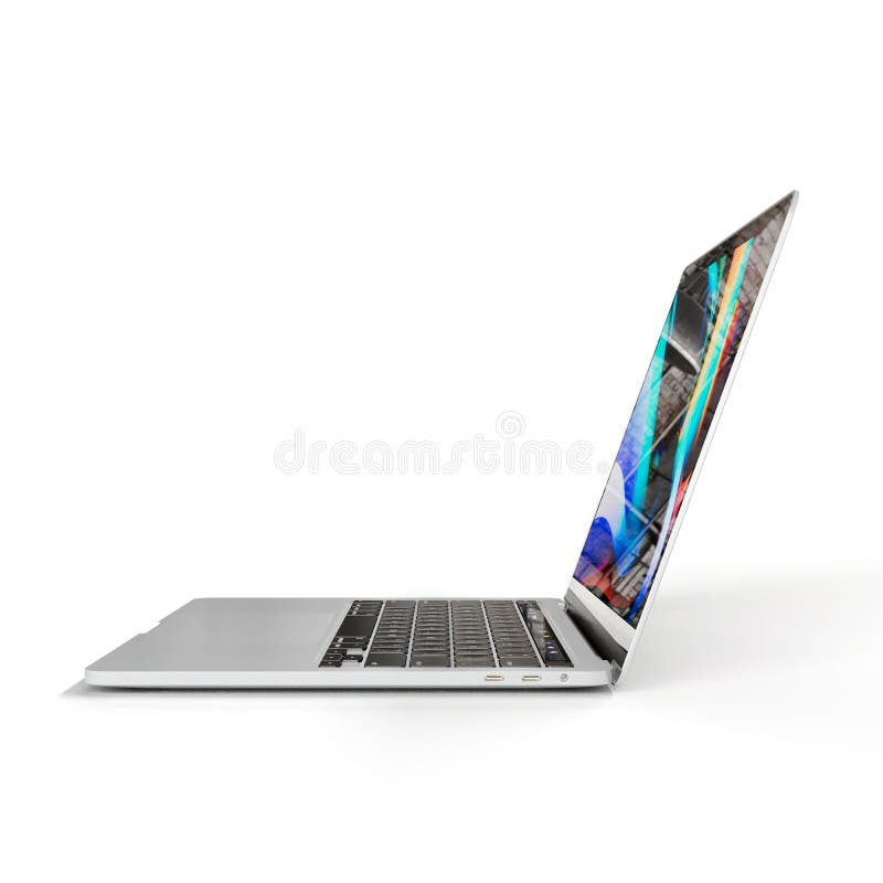 3D-rendered Illustration of a Laptop Isolated on White Background Stock ...