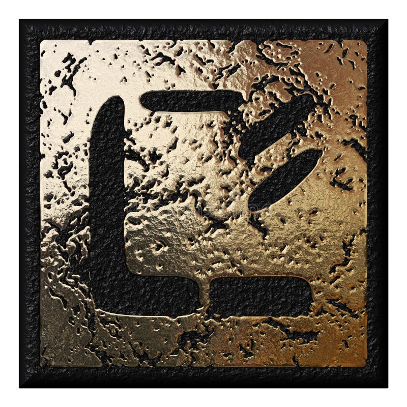 3D Rendered Illustration.Magic Hieroglyph.Fictional Language. Stock ...