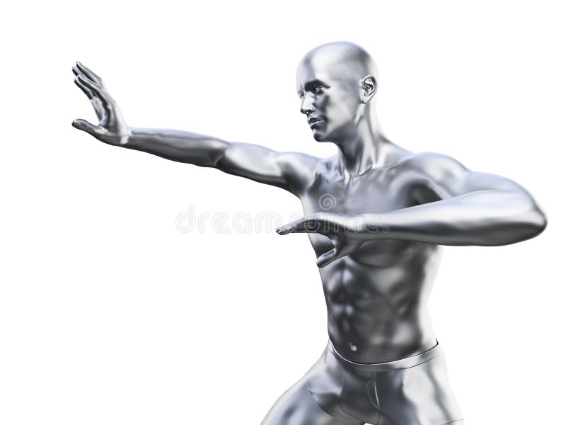 A metal man stock illustration. Illustration of autoimmune - 162285045