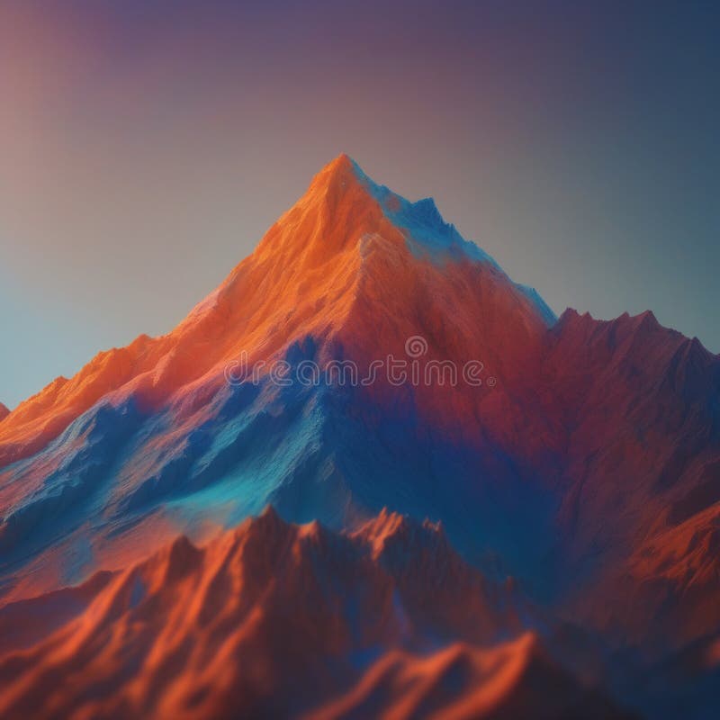 3d Rendered Illustration of Mountain Landscape in the Fog . Stock ...