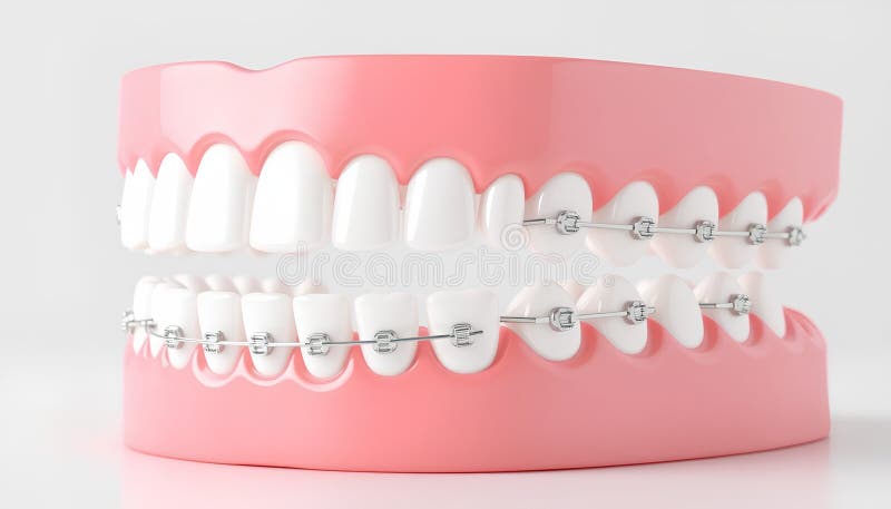 A 3D-rendered Illustration of the Orthodontic Process, Showing How ...