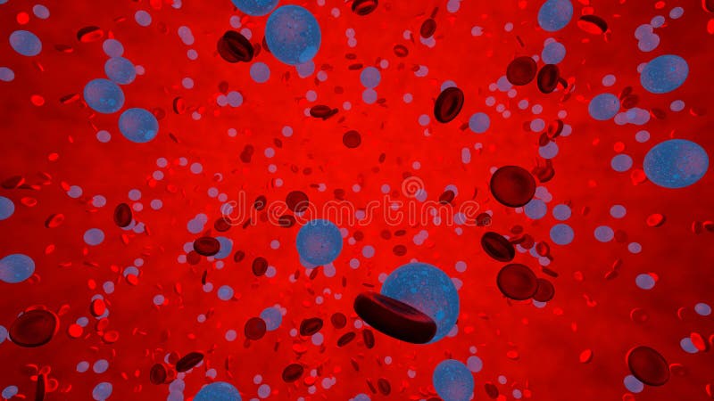 Oxygen in the Human Blood Stream Stock Illustration - Illustration of ...