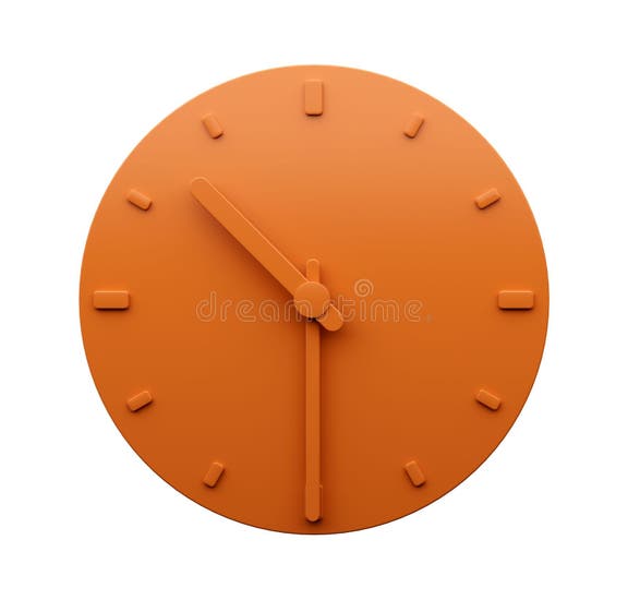 3d Rendered Illustration of a Premium Orange Clock Icon on White Icon ...
