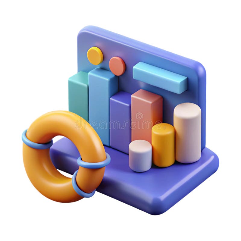 3D Data Analysis Illustration Stock Illustration - Illustration of data ...