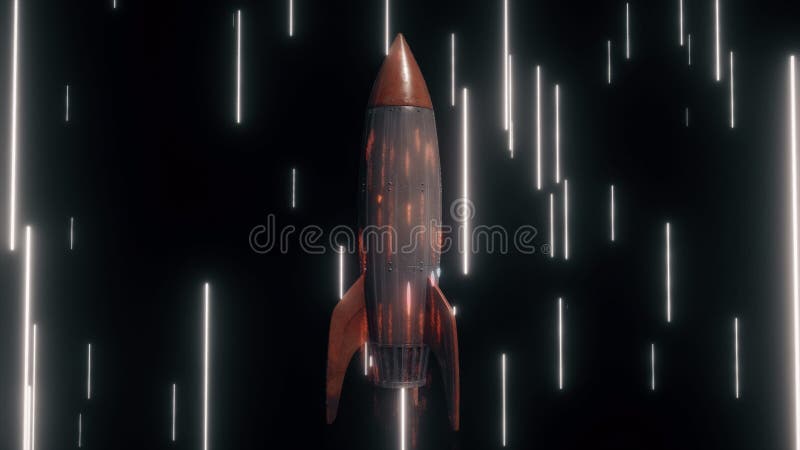 3d Rendered Illustration of Rocket Flying in Space with High Speed ...