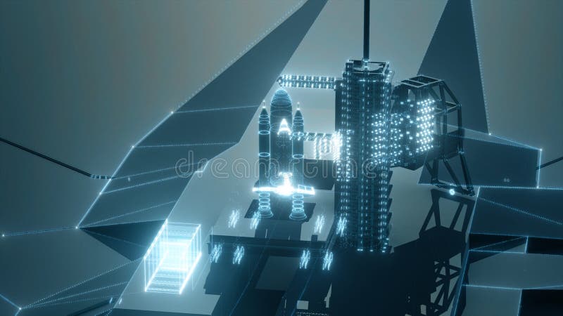 3d Rendered Illustration of Rocket Launch Area Stock Illustration ...