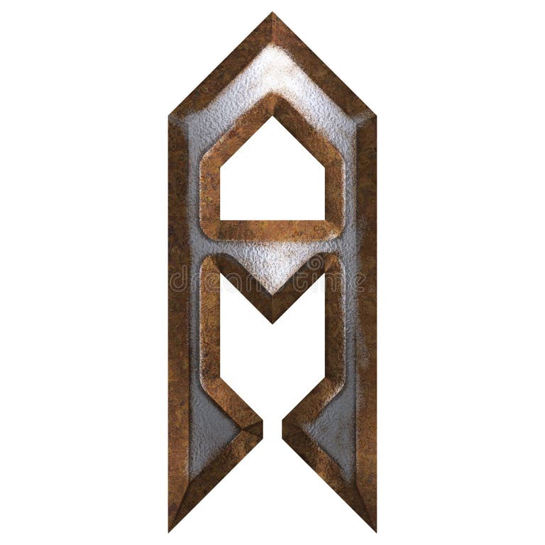 3D Rendered Illustration.Rusty Gothic Font.Vector Alphabet. Stock ...
