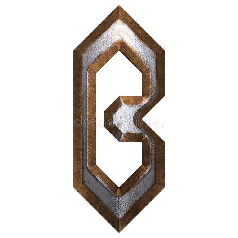 3D Rendered Illustration.Rusty Gothic Font.Vector Alphabet. Stock ...