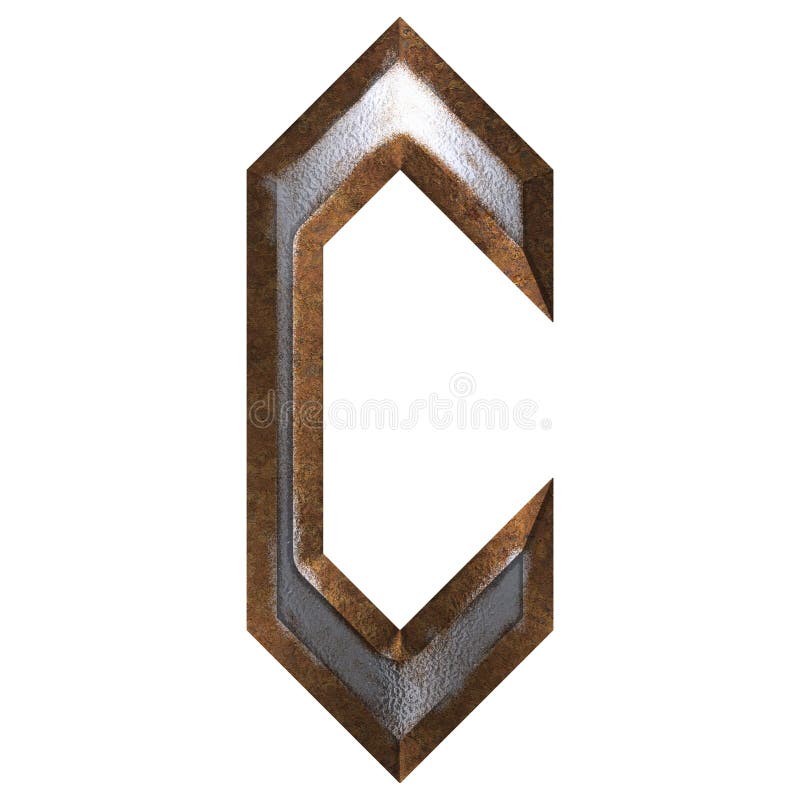 3D Rendered Illustration.Rusty Gothic Font.Vector Alphabet. Stock Photo ...