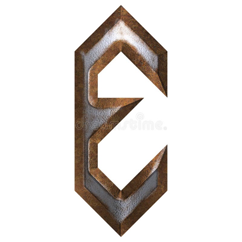 3D Rendered Illustration.Rusty Gothic Font.Vector Alphabet. Stock Photo ...