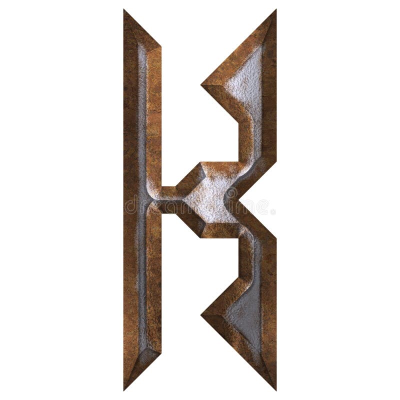 3D Rendered Illustration.Rusty Gothic Font.Vector Alphabet. Stock Photo ...