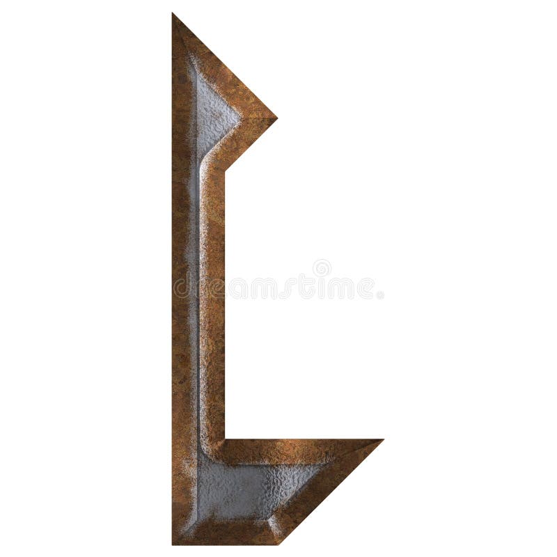 3D Rendered Illustration.Rusty Gothic Font.Vector Alphabet. Stock Photo ...
