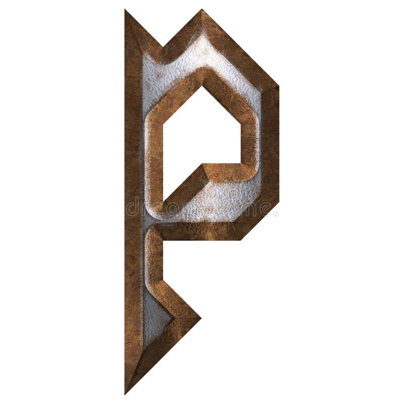 3D Rendered Illustration.Rusty Gothic Font.Vector Alphabet. Stock Photo ...