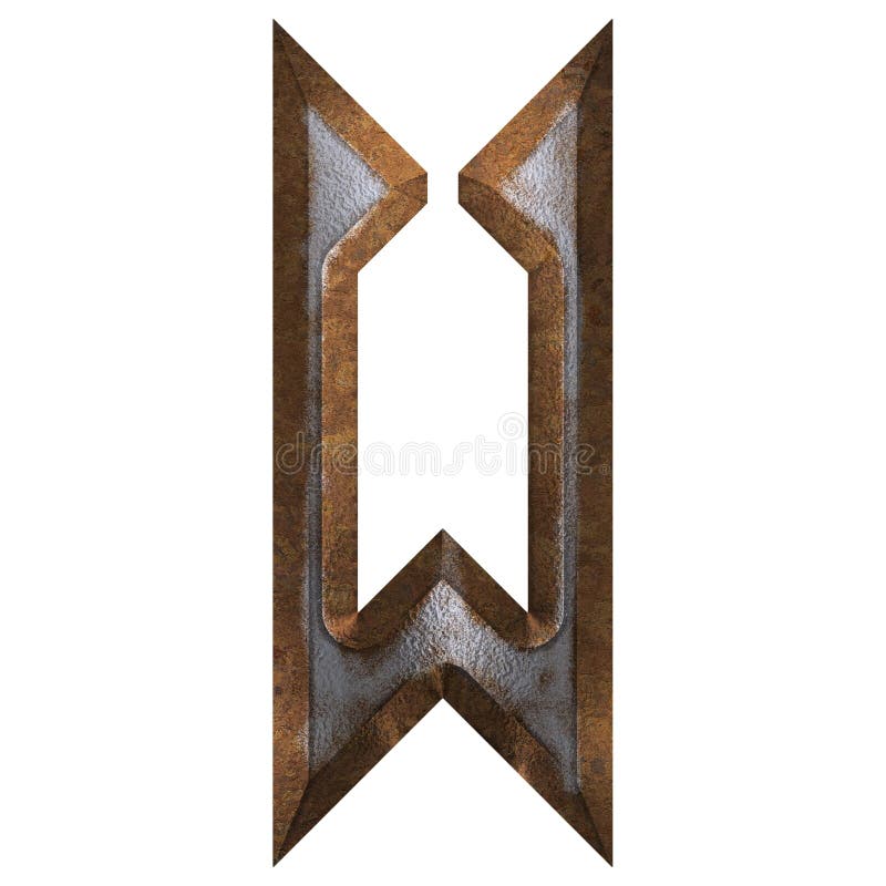 3D Rendered Illustration.Rusty Gothic Font.Vector Alphabet. Stock Image ...