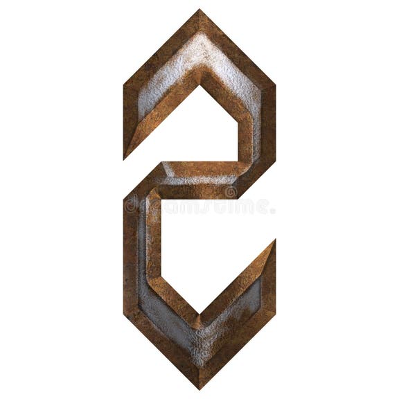 3D Rendered Illustration.Rusty Gothic Font.Vector Alphabet. Stock Photo ...