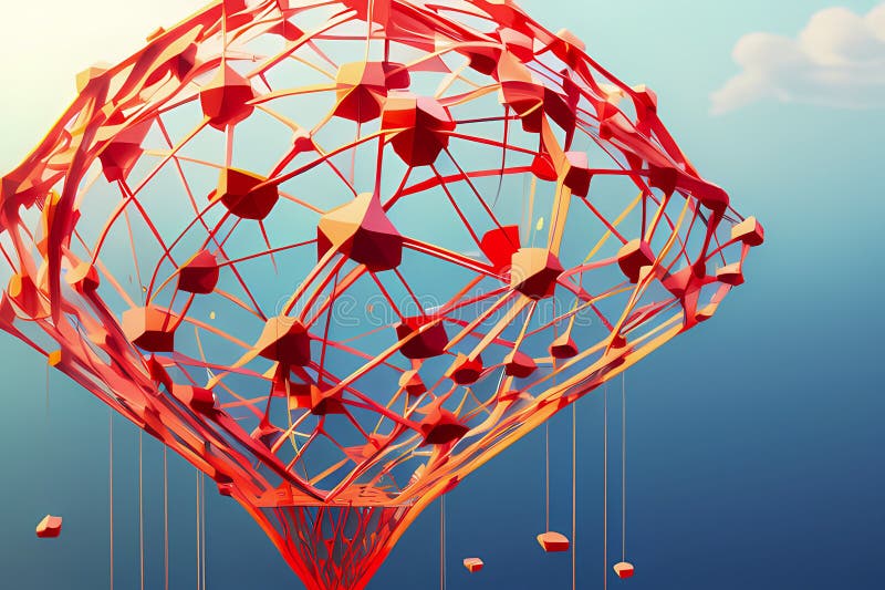 3d Rendered Illustration of a Sphere, Digital Generation Low Poly ...