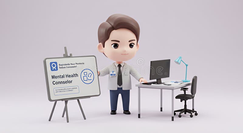 Friendly Chibi Doctor Giving Presentation in Modern Office Setting ...