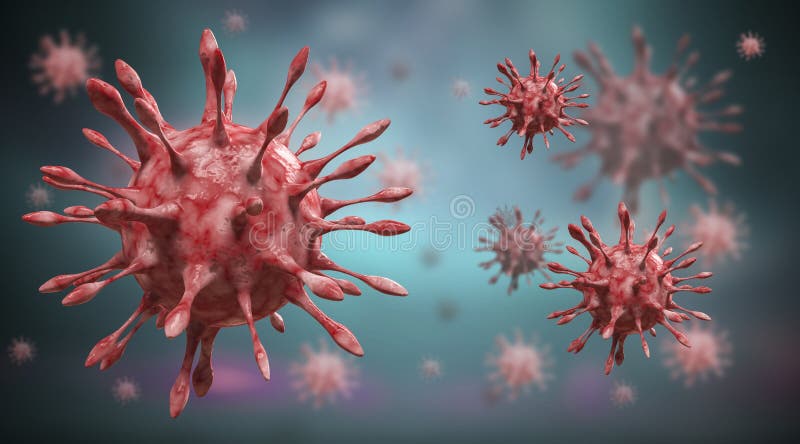 3d Virus Rendered, Microscope Illustration. Stock Illustration ...