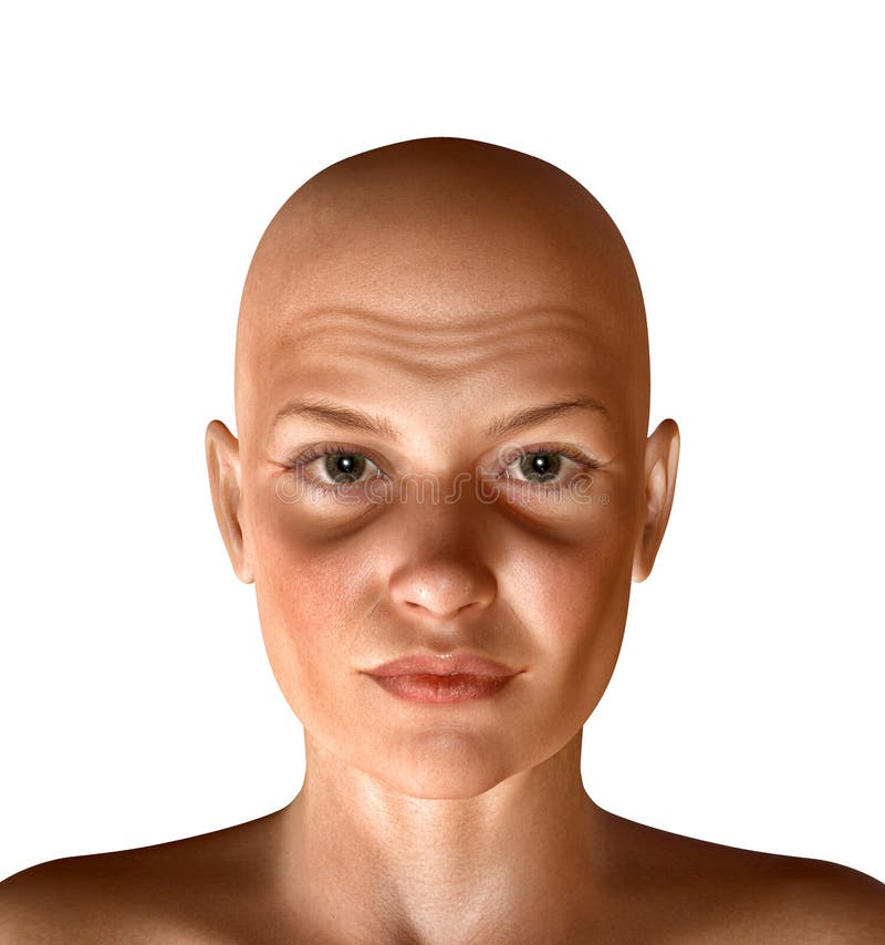 3d Rendered Illustration of Woman with Face Wrinkles Stock Illustration ...