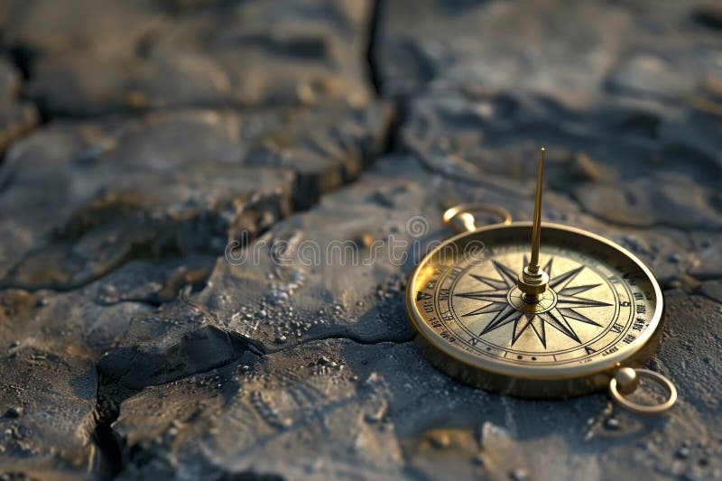3D Rendered Image of a Compass Needle Pointing in a Unique Direction ...