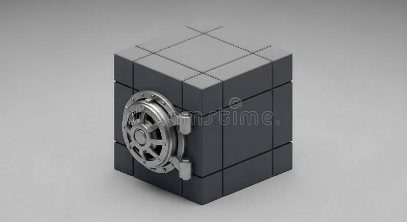 Secure Cube: Conceptual Illustration of Security and Protection Stock ...