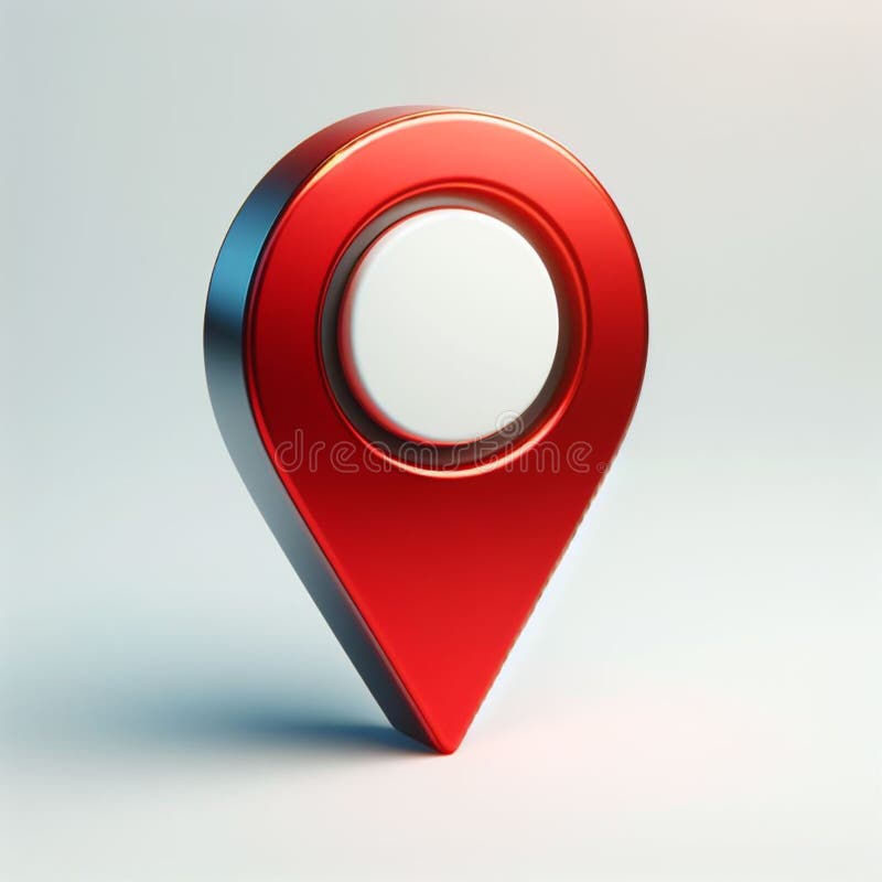3d Rendered Image of a Shiny Red Map Pin Icon with Metallic Accents ... 3d Rendered Image of a Shiny Red Map Pin Icon with Metallic Accents ...