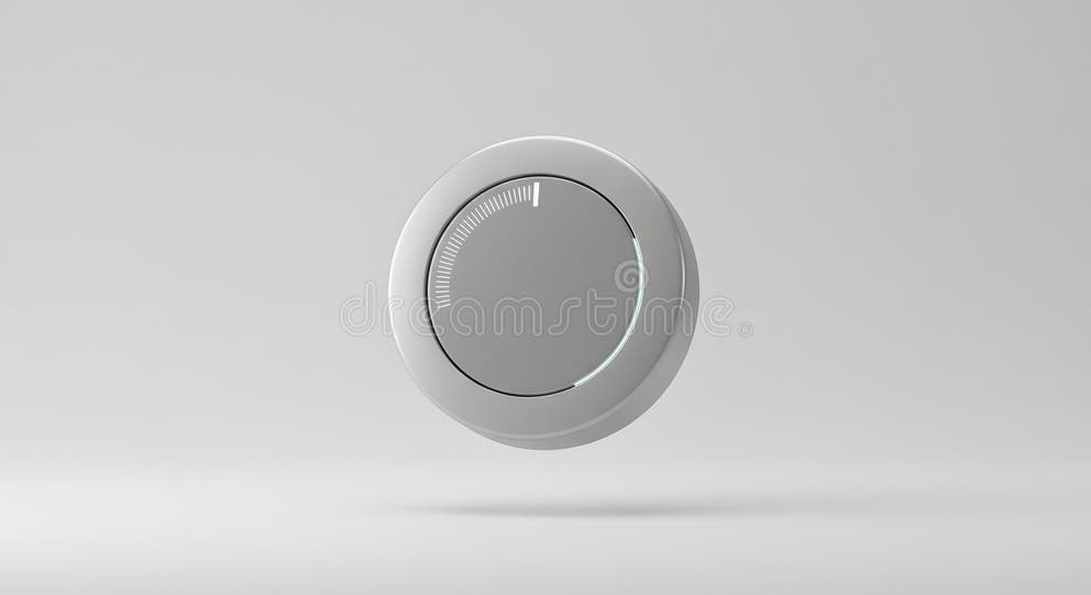 3D Render of a Sleek Circular Knob or Dial with Minimalist Design and Subtle Gradient Stock ...