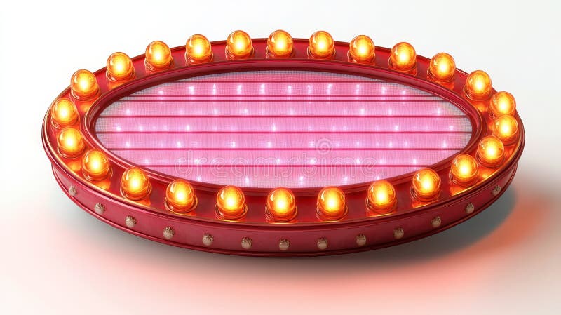 Red Marquee Light Board Retro White Backgroung Stock Photos - Free ...
