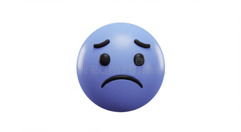 Disappointed 3D Emoji: Sad Face Illustration for Digital Design Stock ...